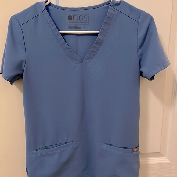 Figs | Tops | Figs Ceil Blue Scrub Top | Poshmark
